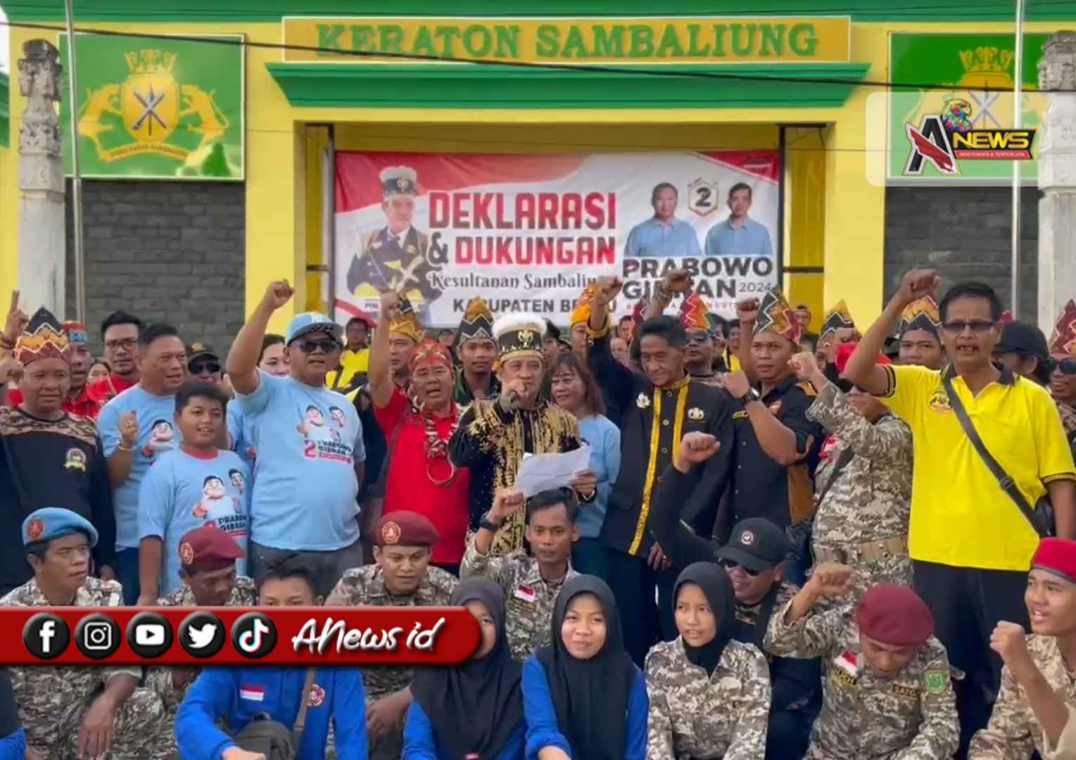 Kesultanan Sambaliung Deklarasi Dukung Prabowo-Gibran di 2024 - A News